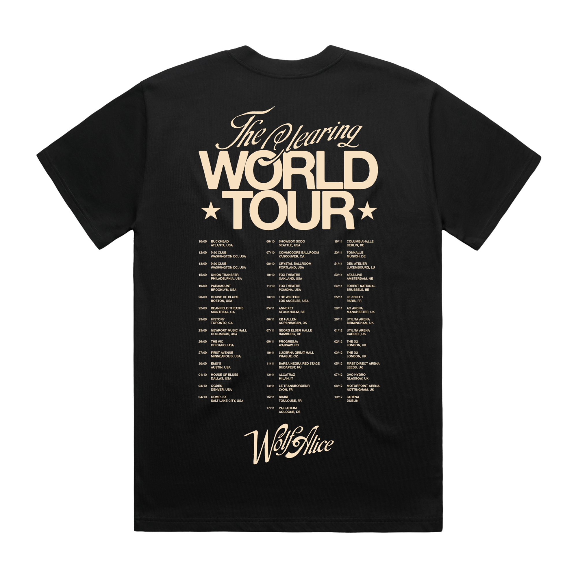 The Clearing 2025 Tour T-Shirt – Wolf Alice US Store